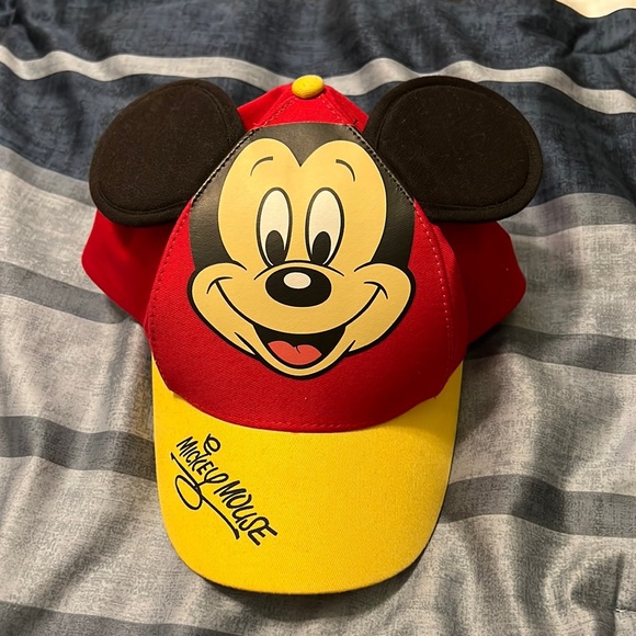 Disney | Accessories | Red And Yellow Mickey Mouse Ears Disneyland Hat ...